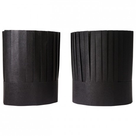 Matfer - Toque Grand Chef noir 30 plis (lot de 10)